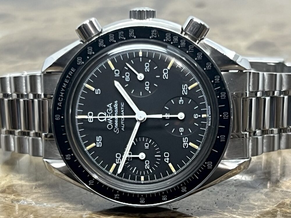 OMEGA Speedmaster reduced Black Dial 39mm Automatic Hesalite Crystal ...