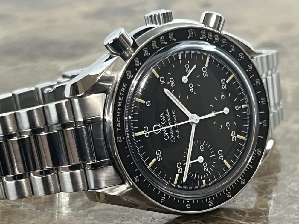 OMEGA Speedmaster reduced Black Dial 39mm Automatic Hesalite Crystal ...