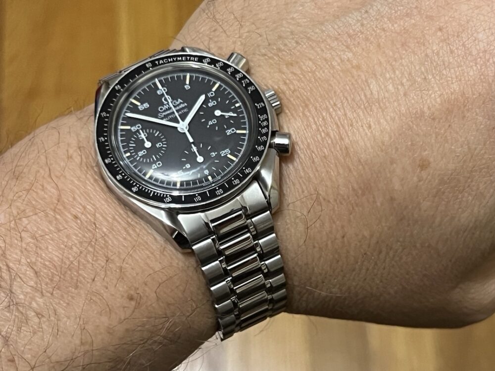 OMEGA Speedmaster reduced Black Dial 39mm Automatic Hesalite Crystal ...